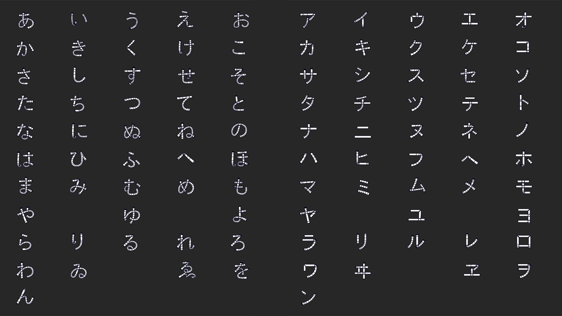 Japanese Characters Hiragana Katakana Full Set Low Poly Model ...