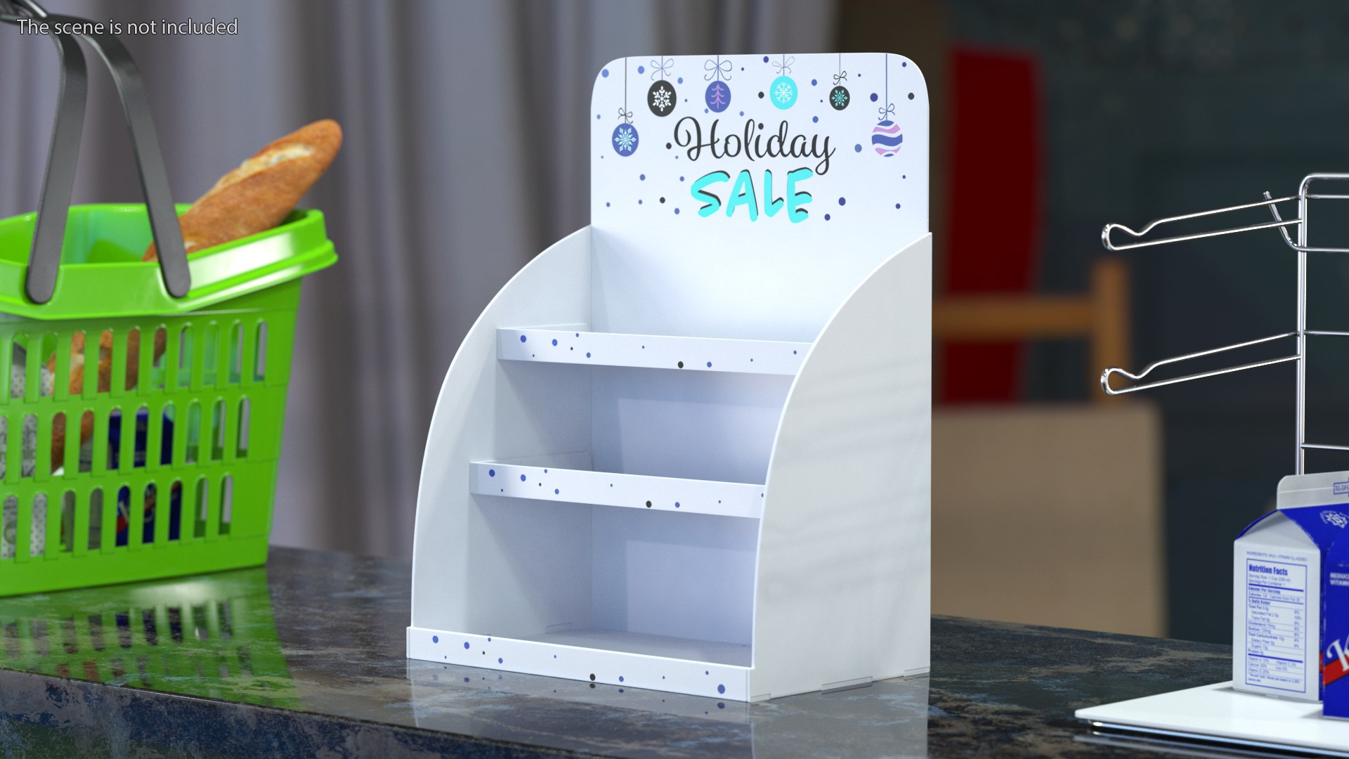 3D Model Cardboard Counter Top Display White - TurboSquid 2133639