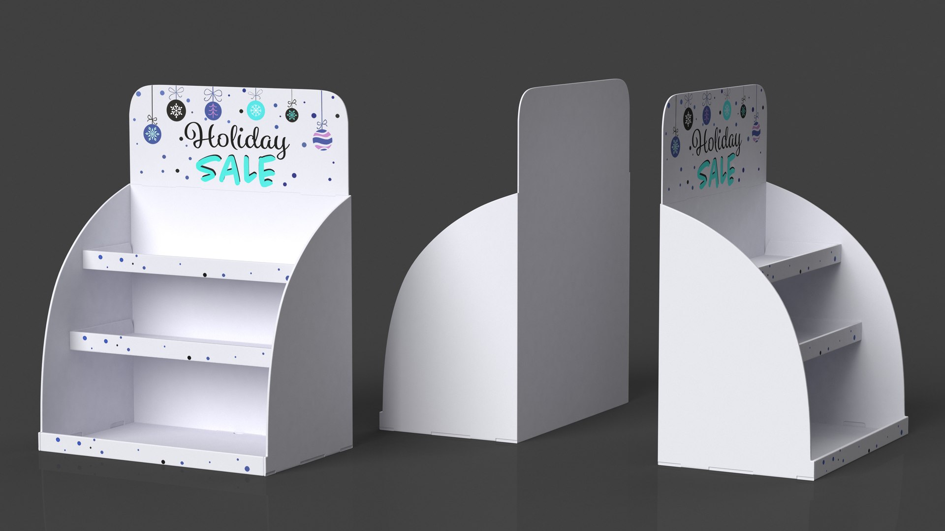 3D Model Cardboard Counter Top Display White - TurboSquid 2133639