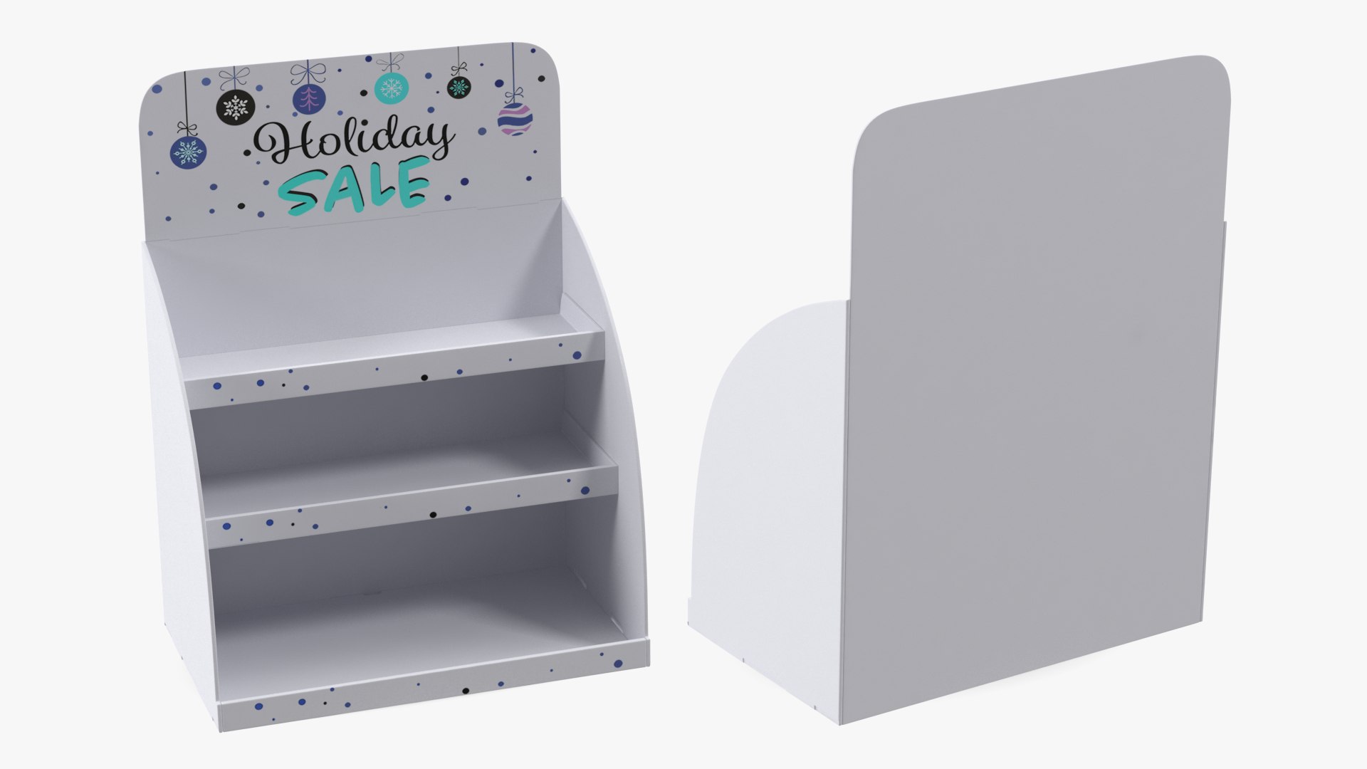 3D Model Cardboard Counter Top Display White - TurboSquid 2133639