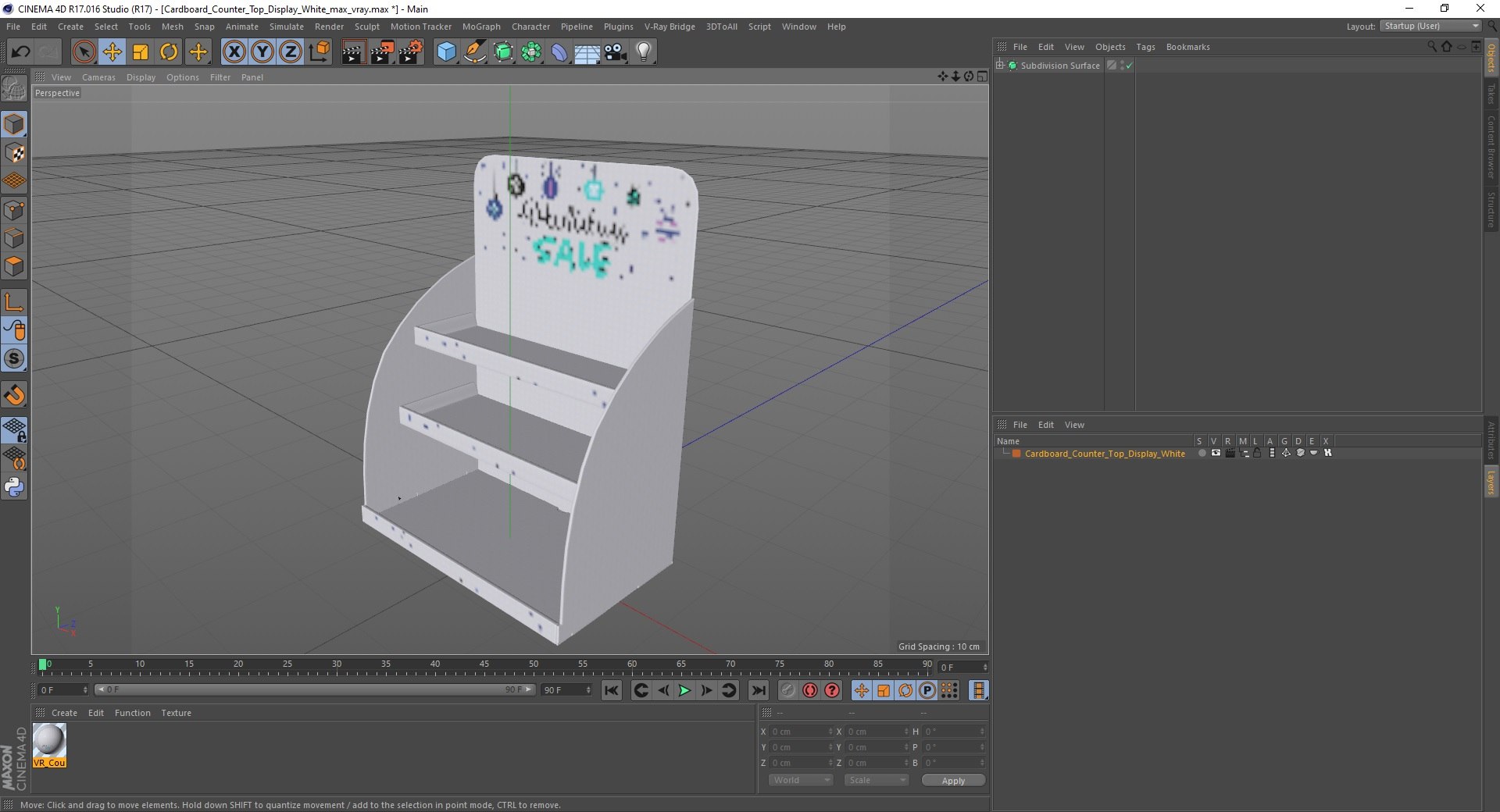 3D model Cardboard Counter Top Display White - TurboSquid 2133639