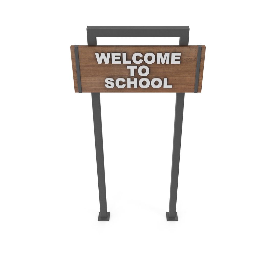 3D Model Of Wooden Sign With Metal Stand 3D - TurboSquid 2305360