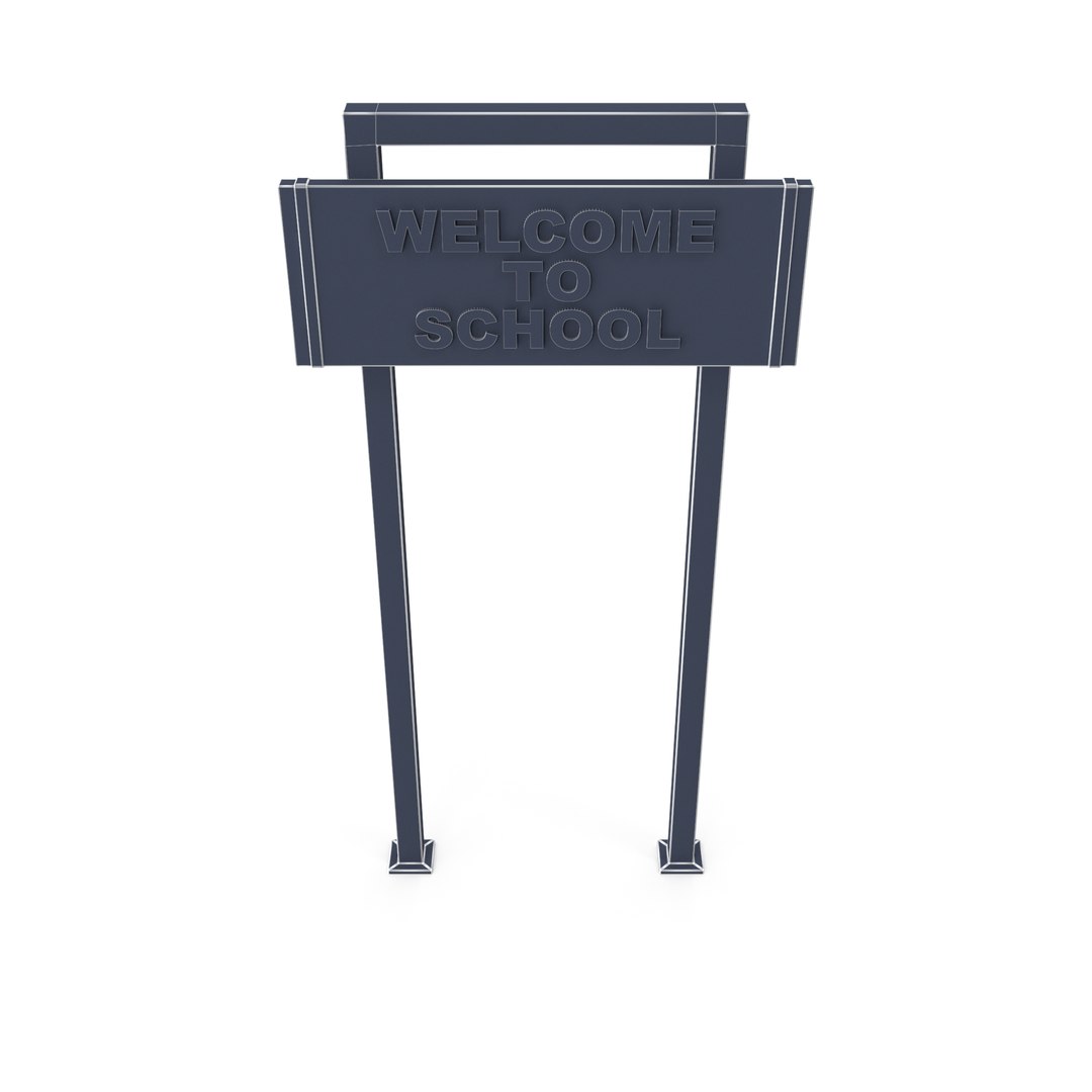3D Model Of Wooden Sign With Metal Stand 3D - TurboSquid 2305360