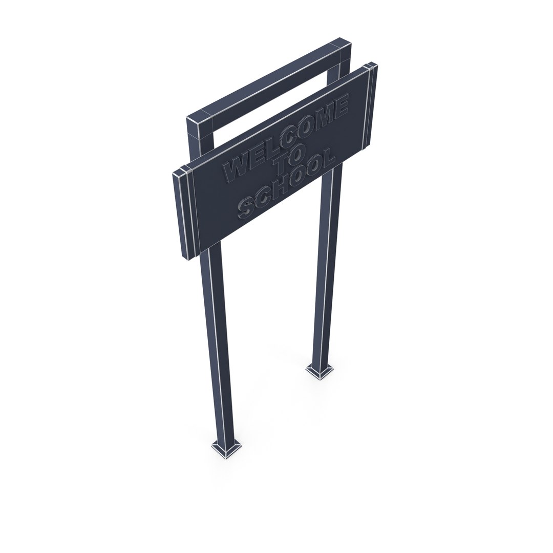 3D Model Of Wooden Sign With Metal Stand 3D - TurboSquid 2305360