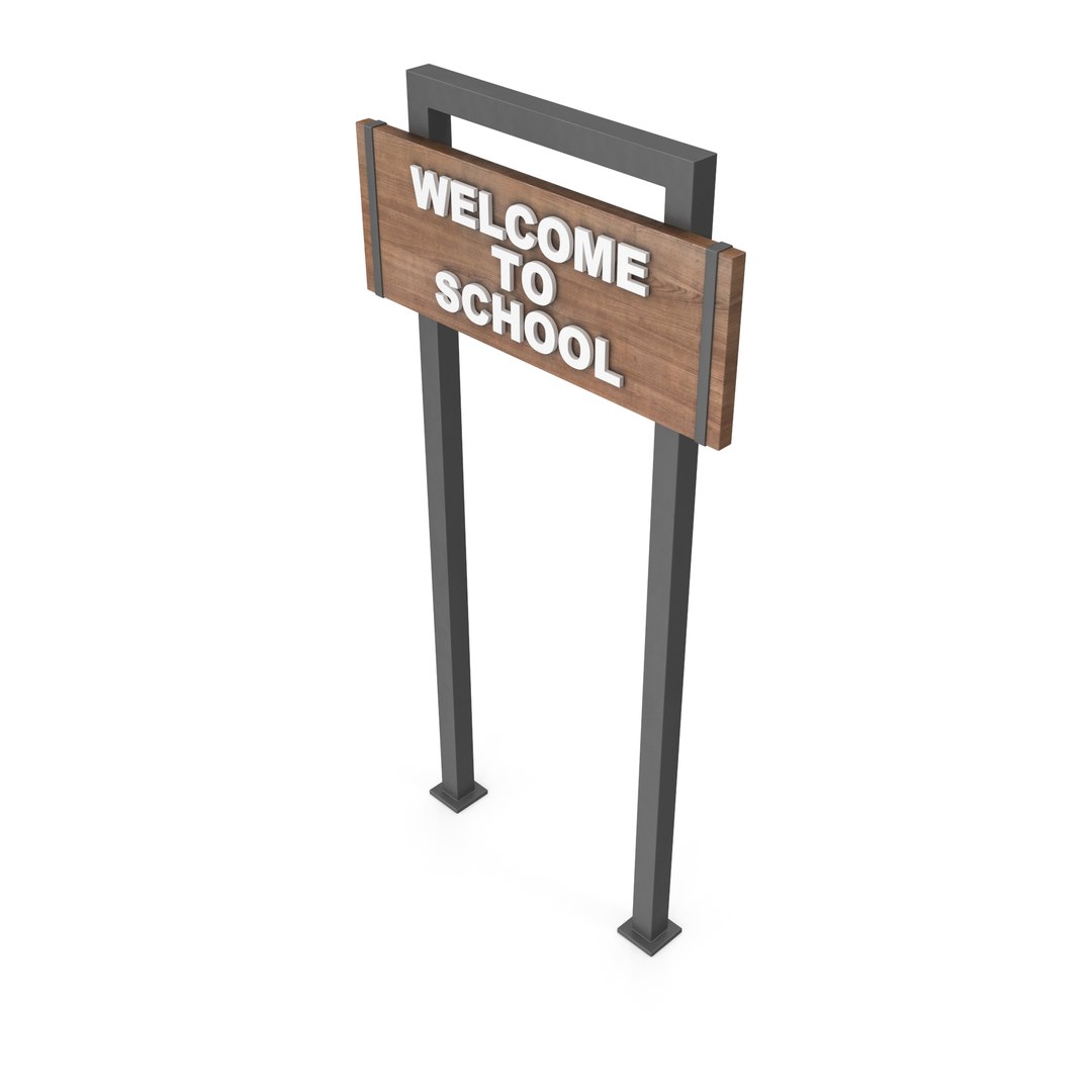 3D Model Of Wooden Sign With Metal Stand 3D - TurboSquid 2305360