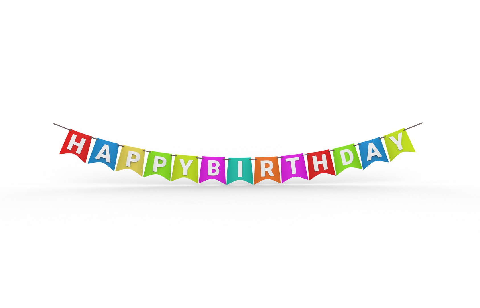 Happy Birthday Banner 3D Model 3D Model - TurboSquid 2339991