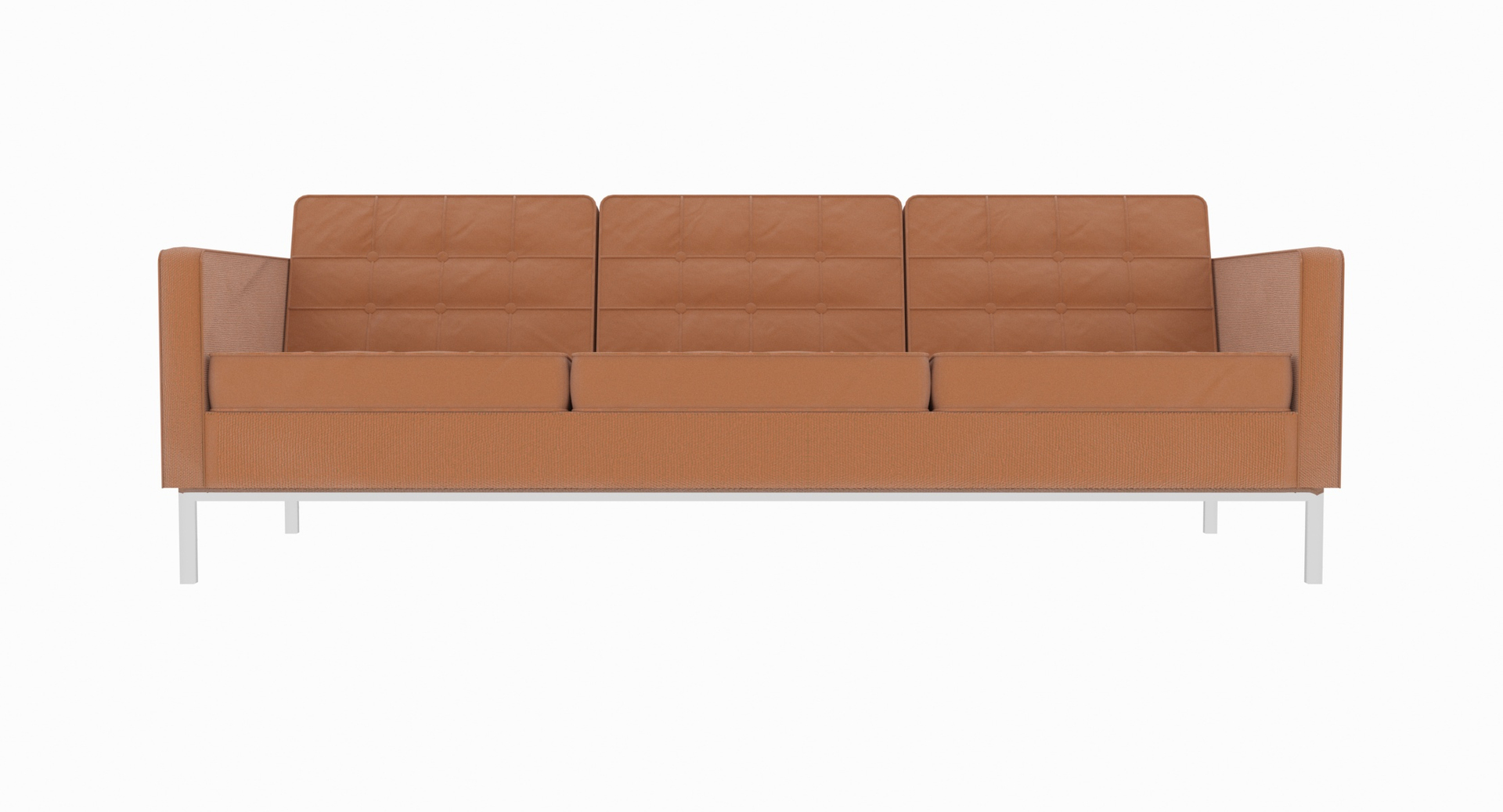 3D Knoll Florence Arancio Fabric Three Seat Sofa - TurboSquid 2000066