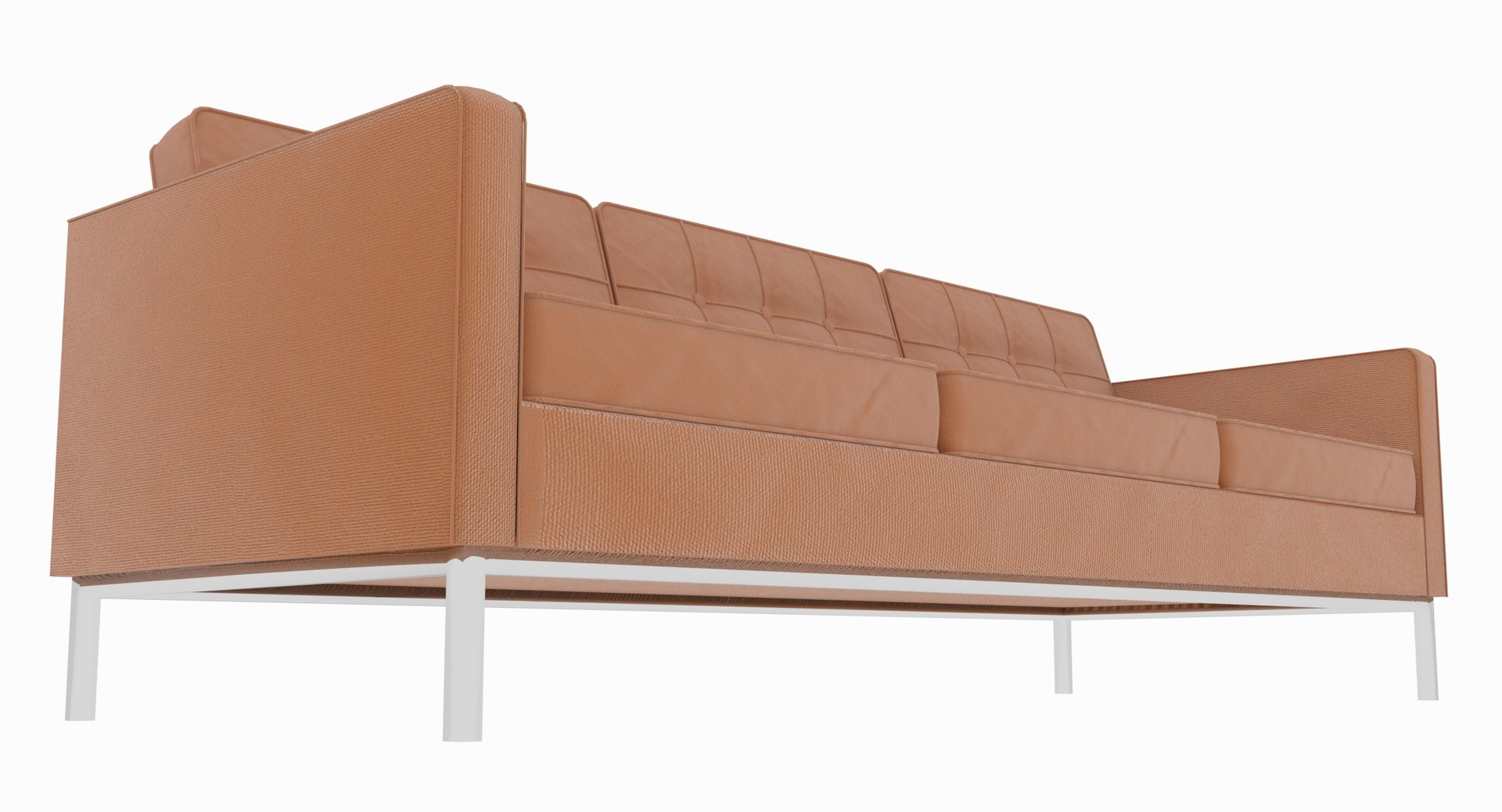 3D Knoll Florence Arancio Fabric Three Seat Sofa - TurboSquid 2000066