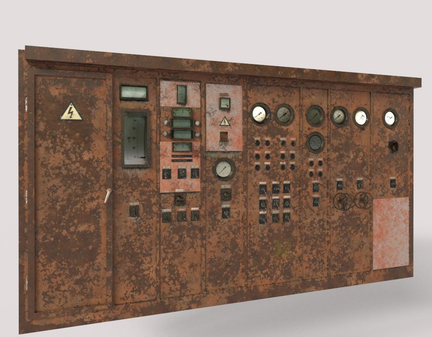 3D Old Abandoned Factory Control Panel Model - TurboSquid 1560519