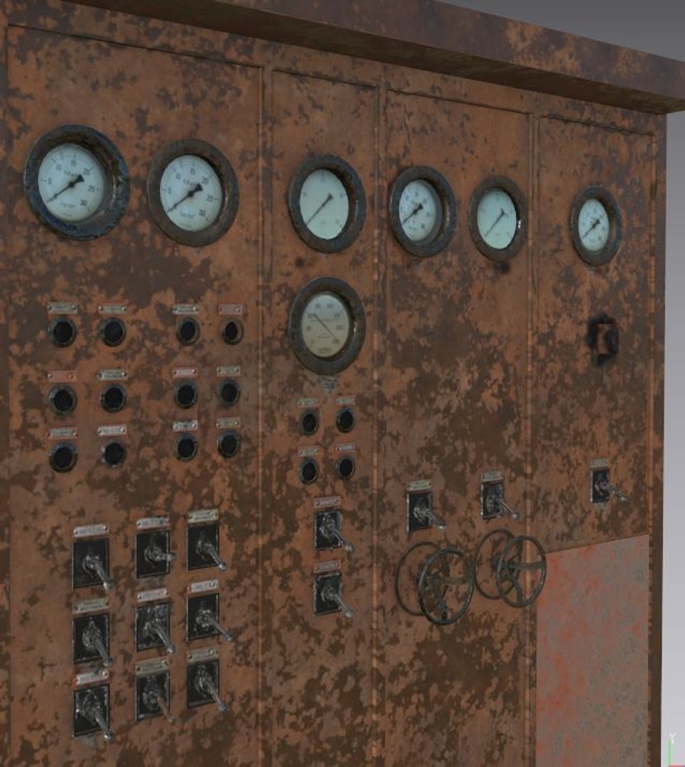 3D Old Abandoned Factory Control Panel Model - TurboSquid 1560519