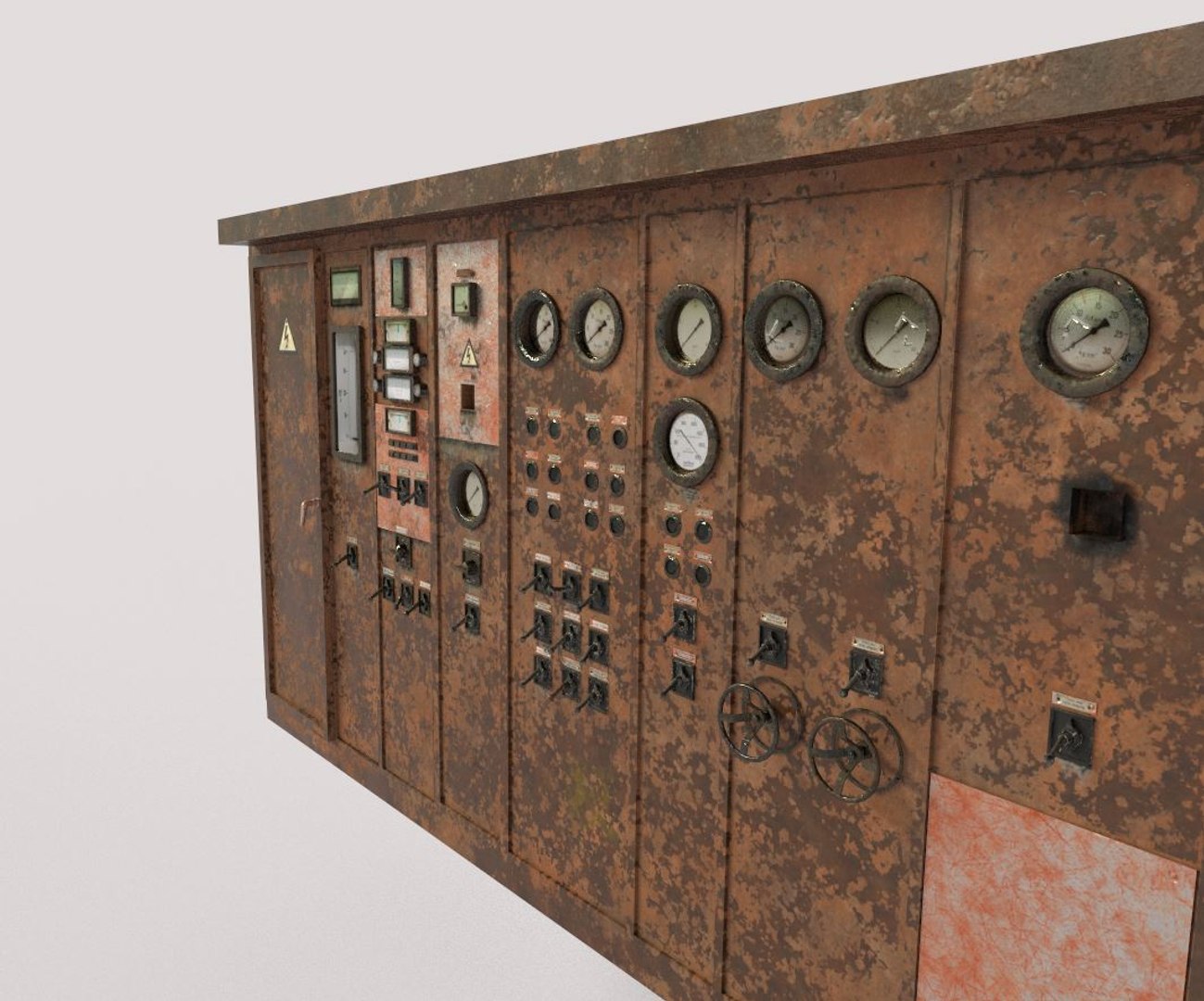 3D Old Abandoned Factory Control Panel Model - TurboSquid 1560519