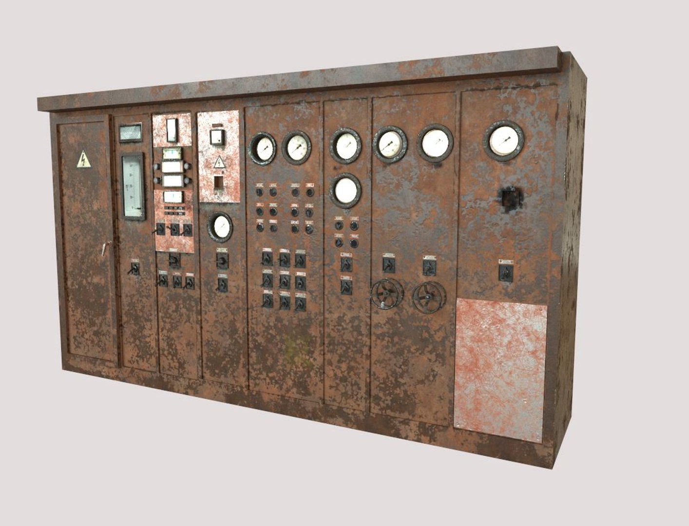 3D Old Abandoned Factory Control Panel Model - TurboSquid 1560519
