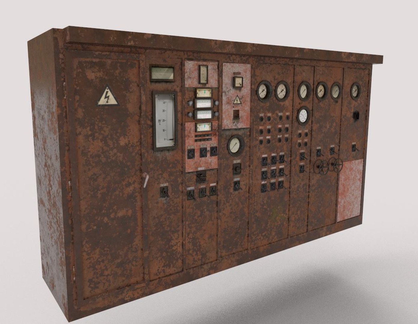 3D Old Abandoned Factory Control Panel Model - TurboSquid 1560519