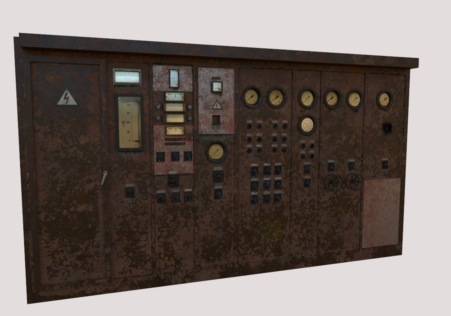 3D Old Abandoned Factory Control Panel Model - TurboSquid 1560519
