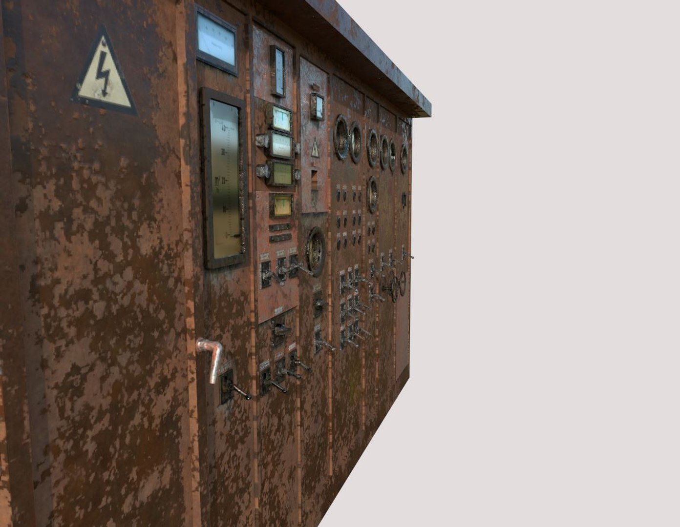 3D Old Abandoned Factory Control Panel Model - TurboSquid 1560519