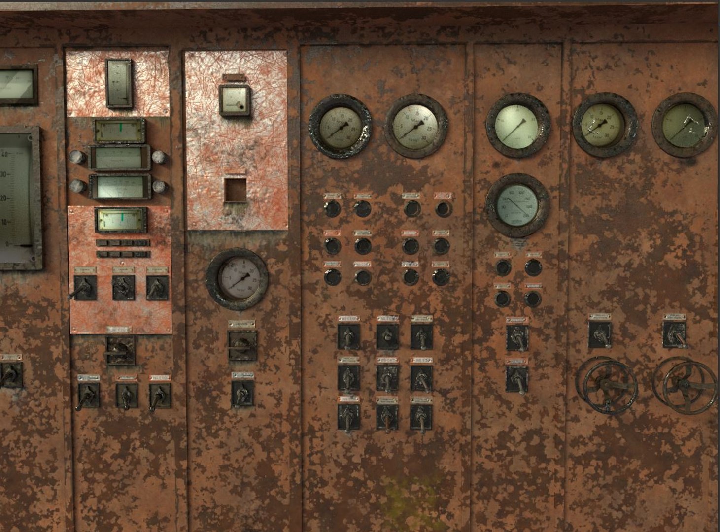 3D Old Abandoned Factory Control Panel Model - TurboSquid 1560519