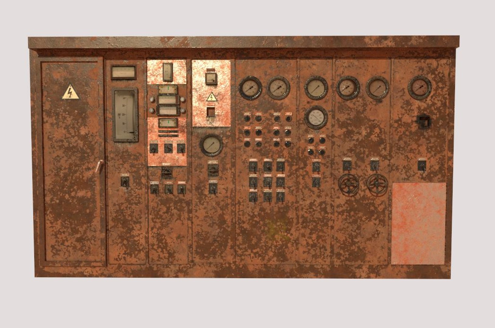 3D Old Abandoned Factory Control Panel Model - TurboSquid 1560519