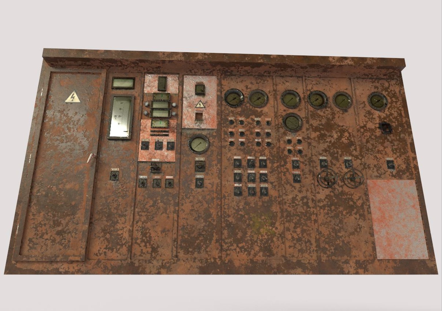 3D Old Abandoned Factory Control Panel Model - TurboSquid 1560519