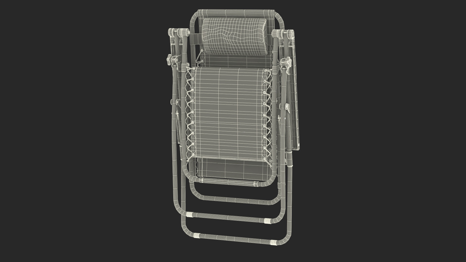 3D Model Beige Lounge Chair Folded - TurboSquid 2147244