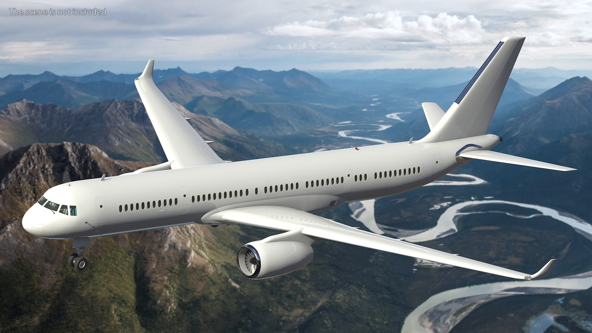 Narrow-Body Jet Airliner Blank Livery Rigged Model - TurboSquid 1951684