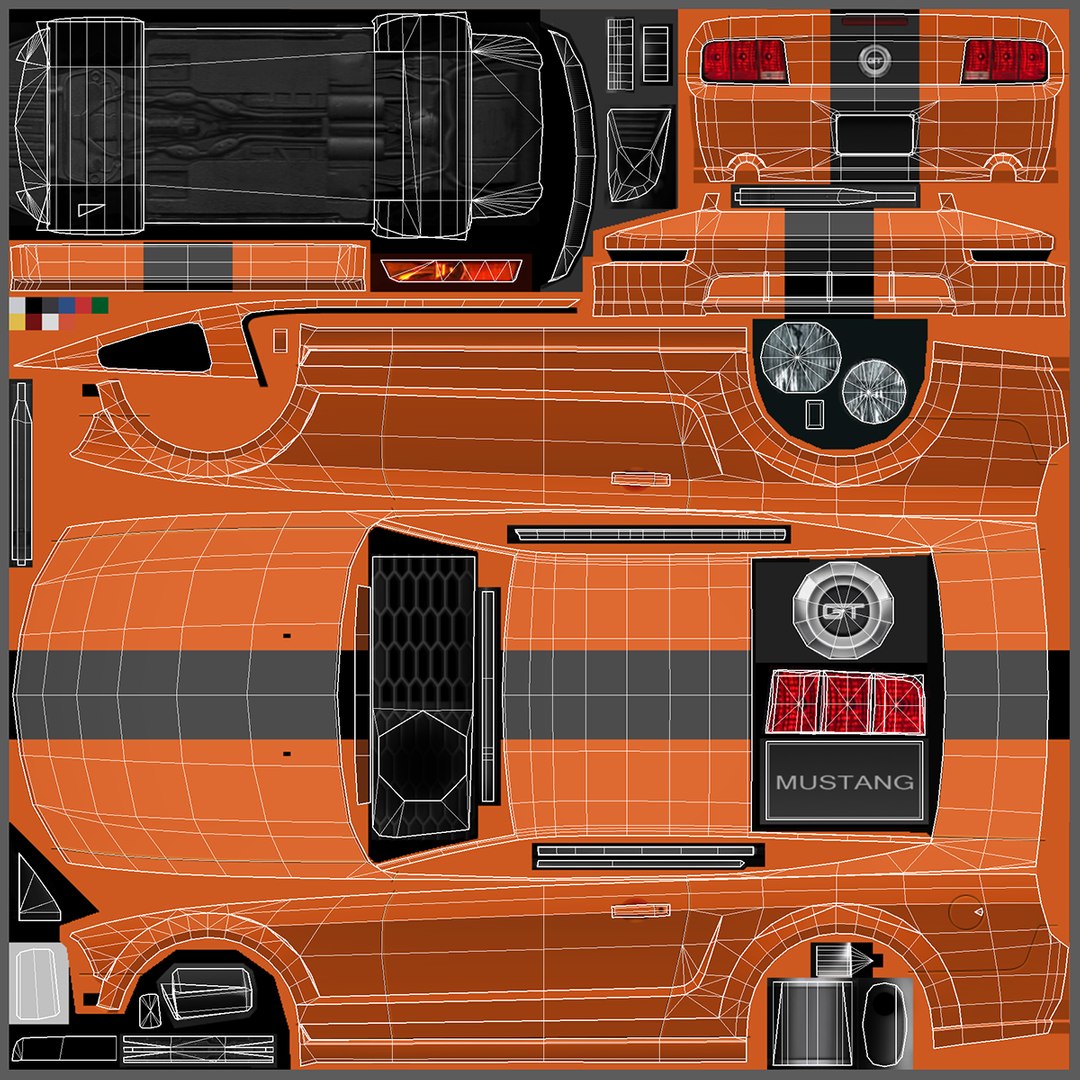 3D 2005 Ford Mustang GT - TurboSquid 1900833