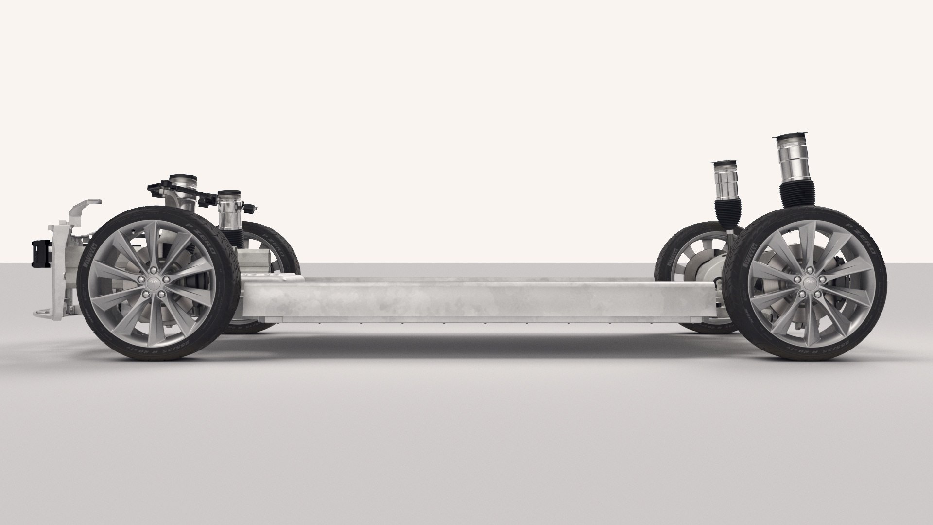 3D Tesla Model S Chassis 1 - TurboSquid 1950643