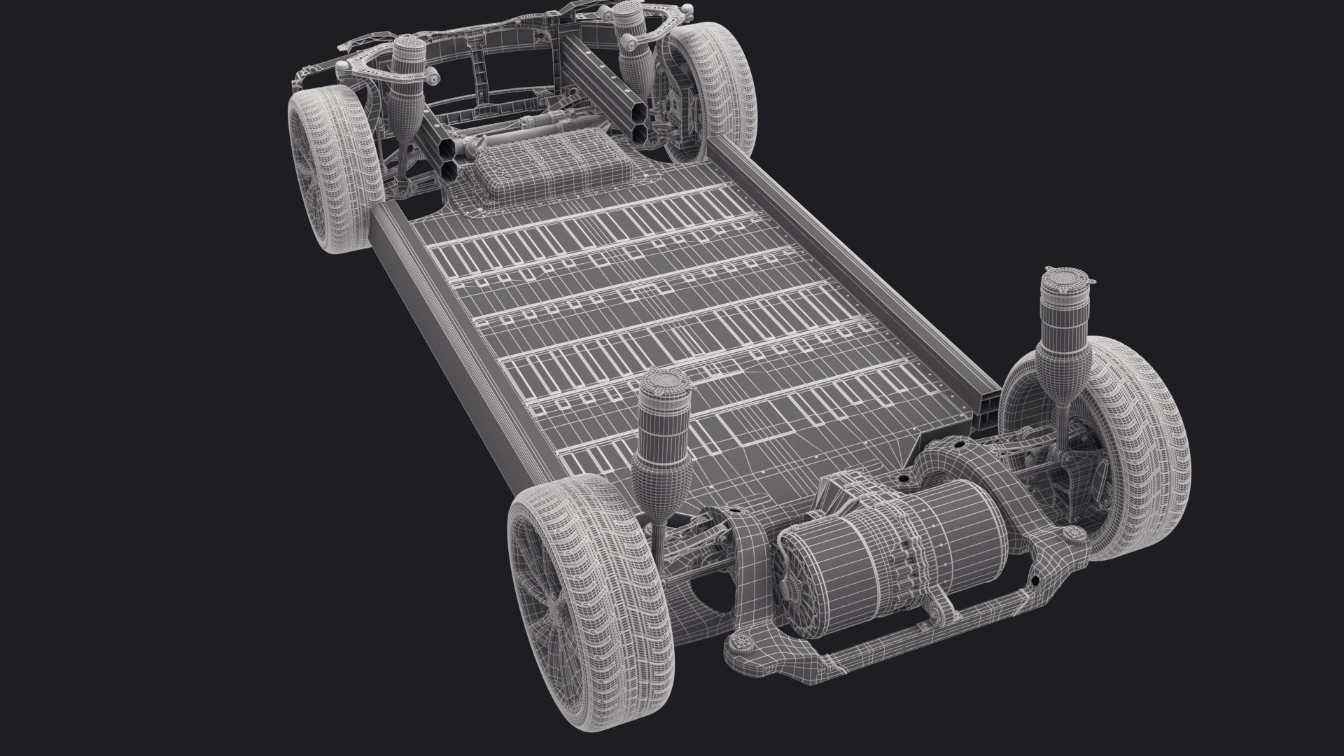 3D Tesla Model S Chassis 1 - TurboSquid 1950643