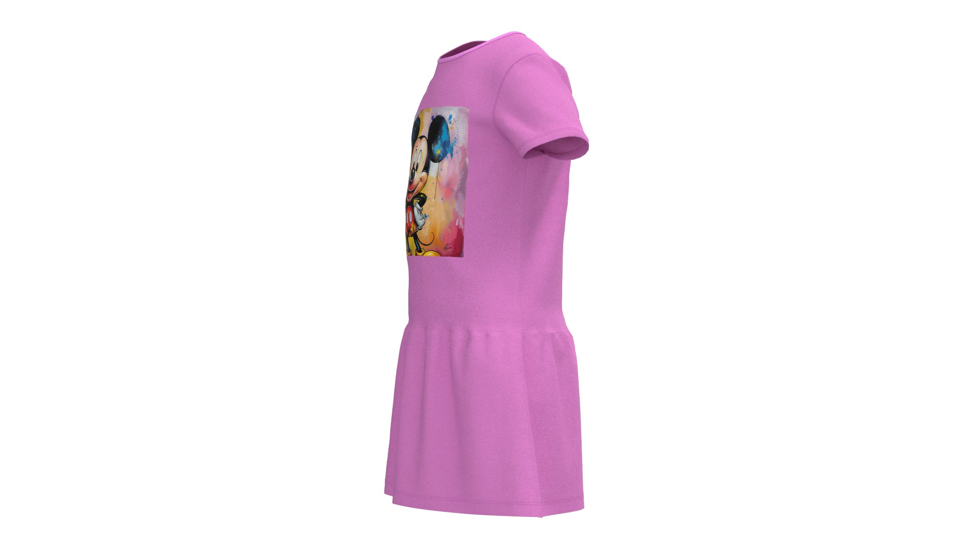 3D Kids Female Mickey Dress - TurboSquid 2222584