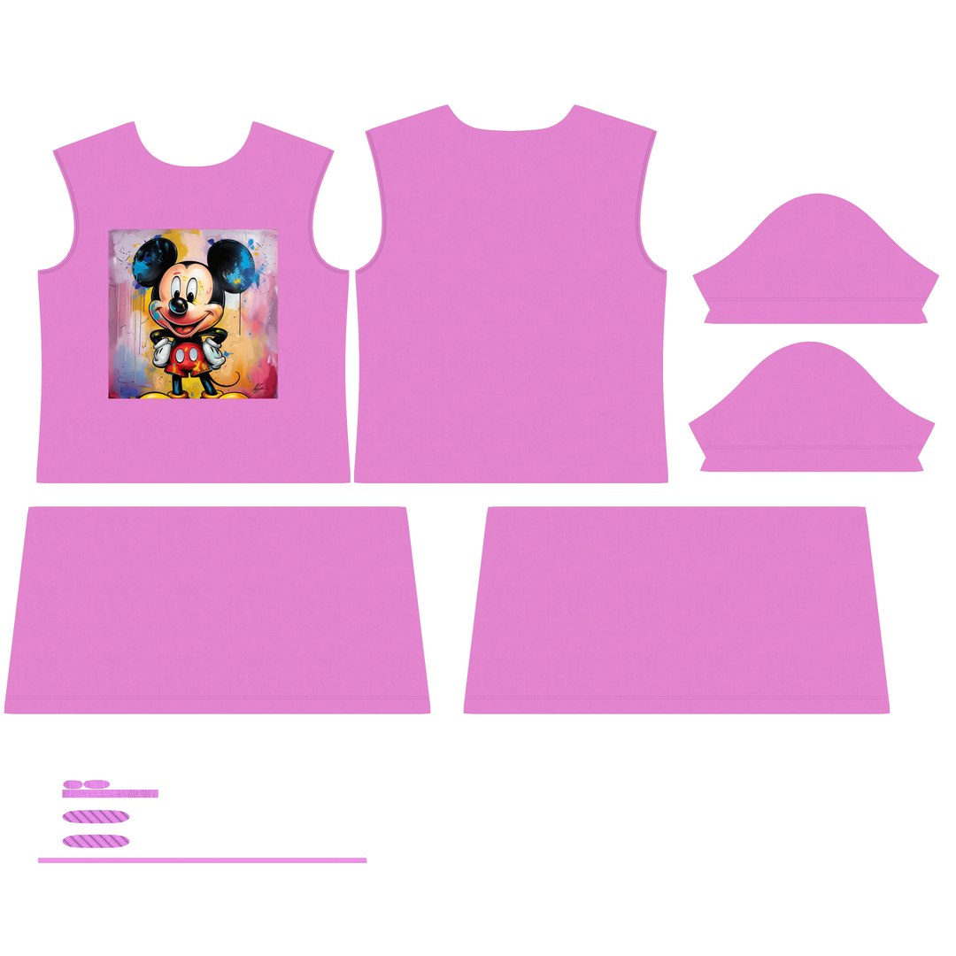 3D Kids Female Mickey Dress - TurboSquid 2222584