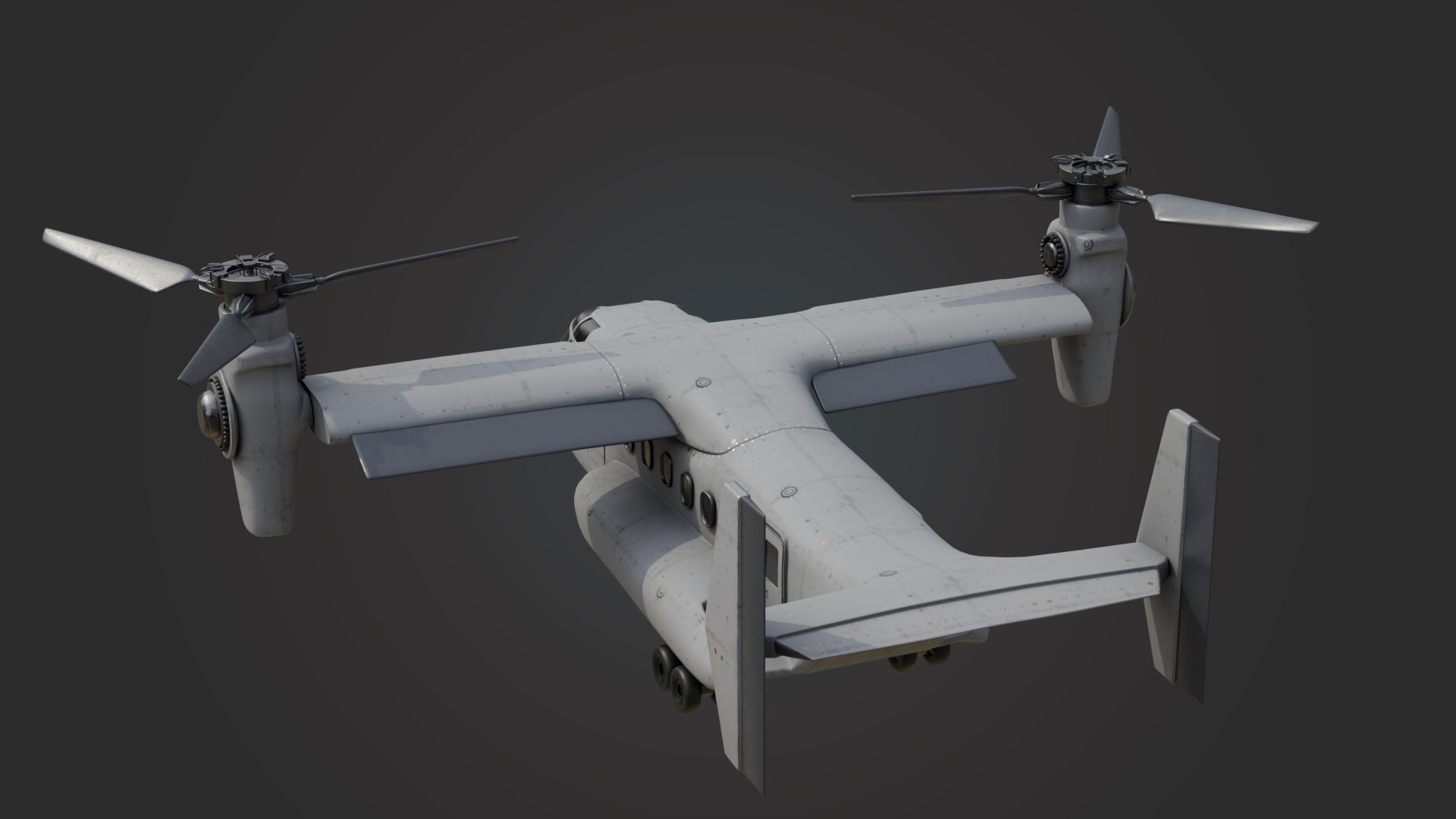 3D Military Tiltrotor Aircraft - TurboSquid 2263264