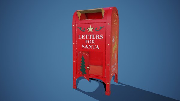 Present santa post box 3D model - TurboSquid 1491268