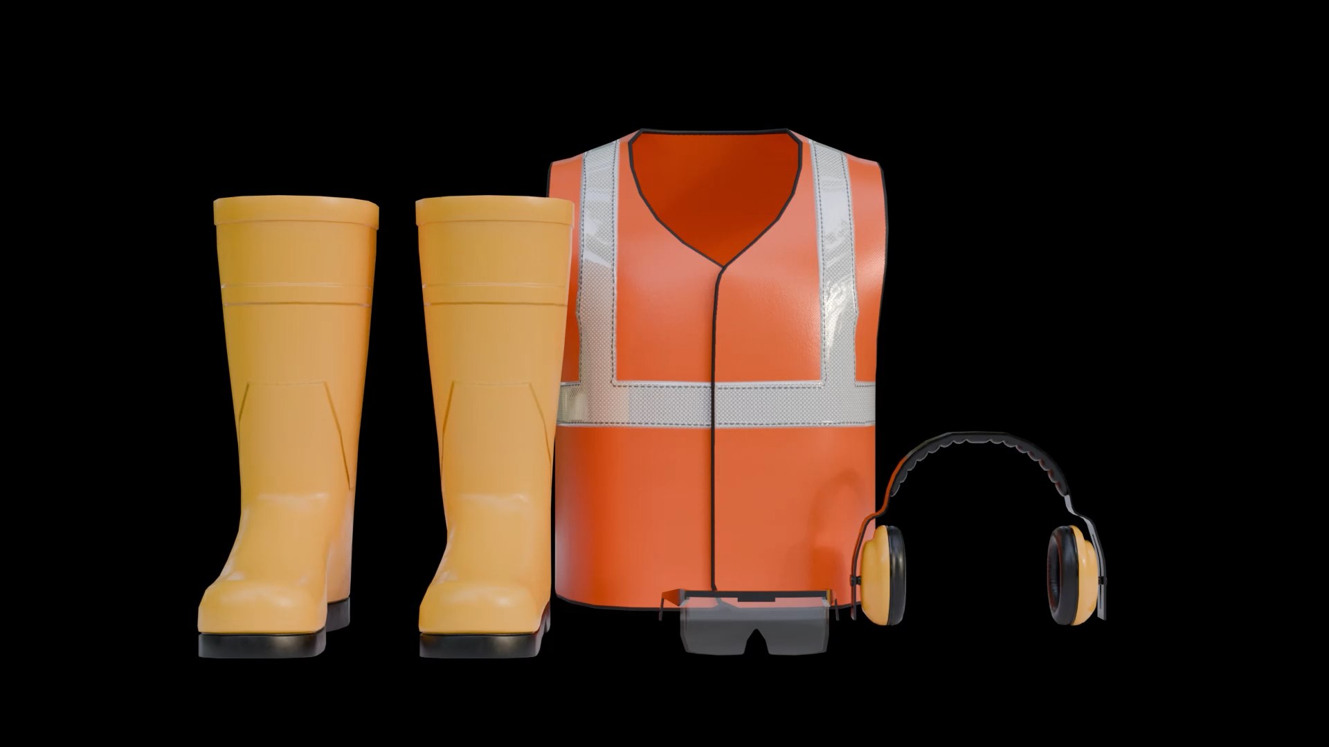 Construction Safety Kit 3D Model - TurboSquid 2264307