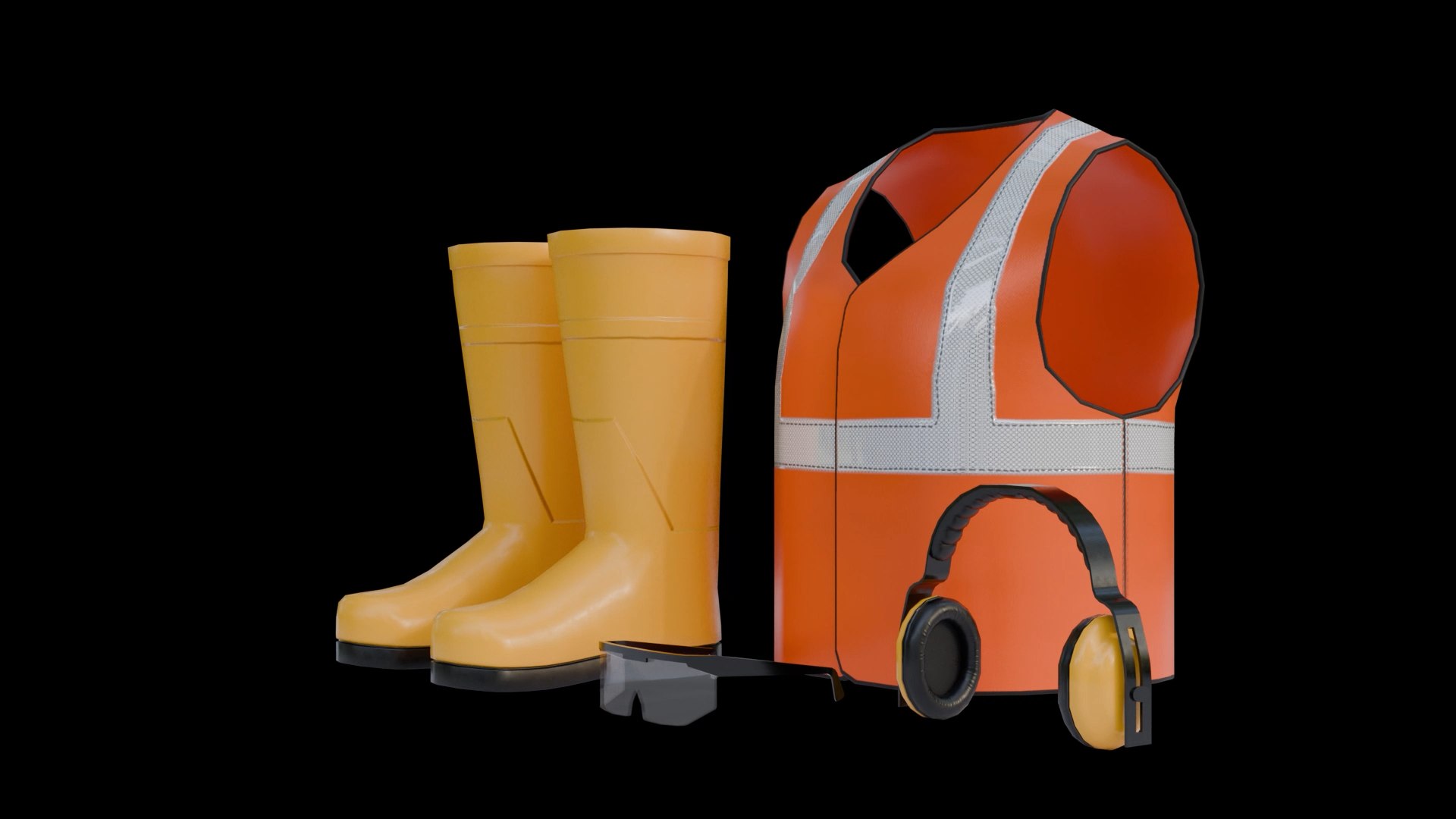 Construction Safety Kit 3D Model - TurboSquid 2264307