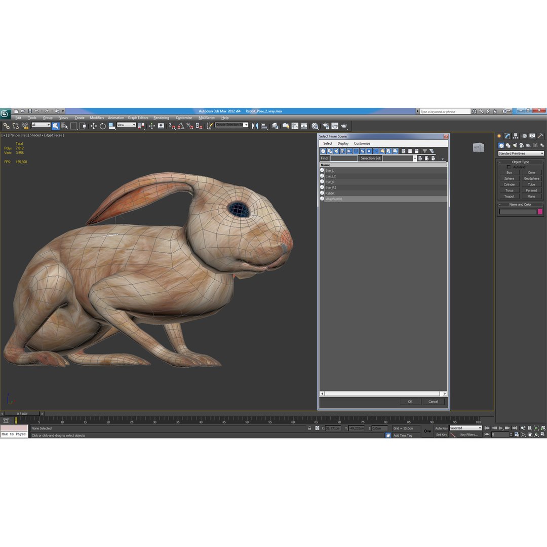 Rabbit Pose 2 3d Model