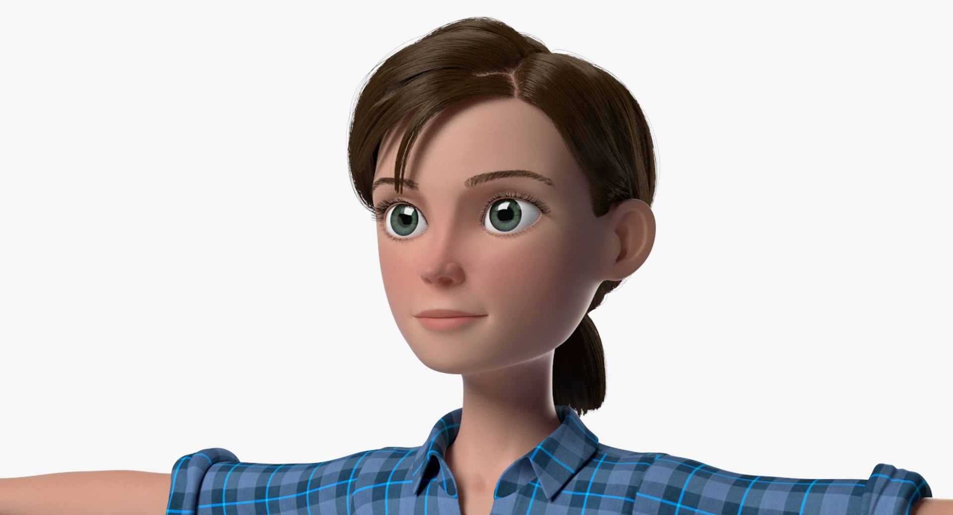 grace cartoon girl woman female 3d ma