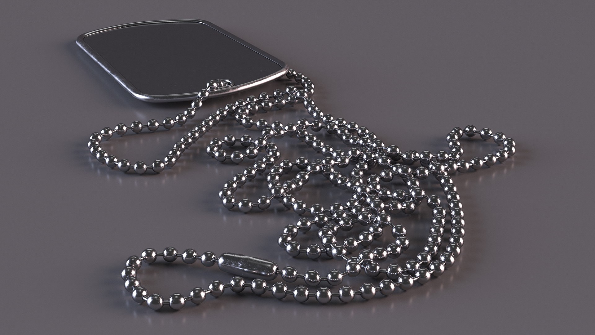 Military Dog Tag With Chain Blank 3D Model - TurboSquid 2243932