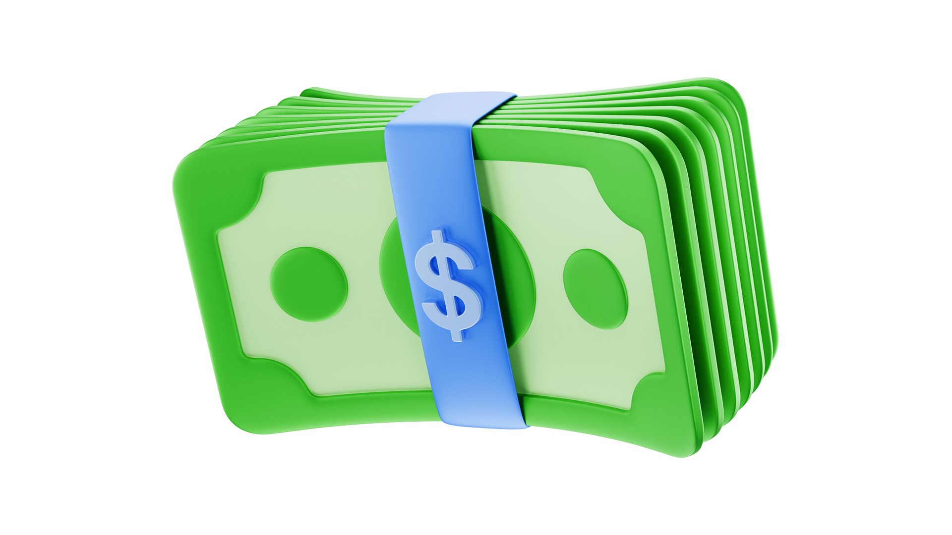Banknote Dollar Stack Strapped Icon 3D Model - TurboSquid 2517906