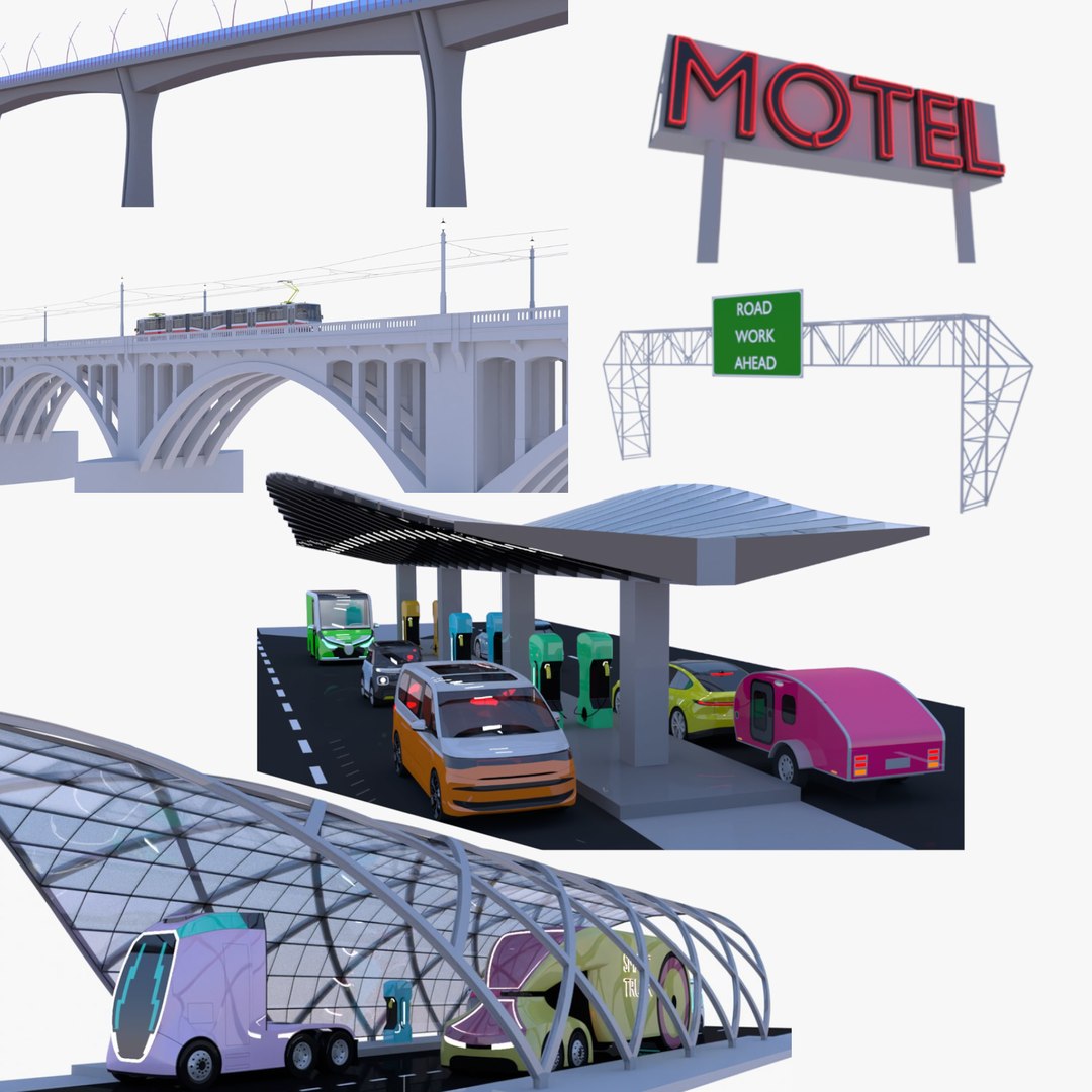 Traffic Assets Collection VII 3D - TurboSquid 2192586