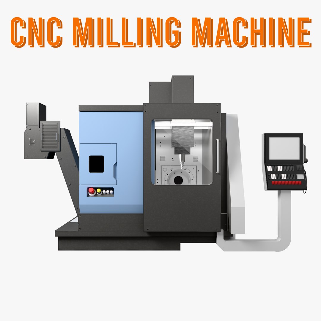 3D Industrial CNC Milling Machine Model - TurboSquid 2379921