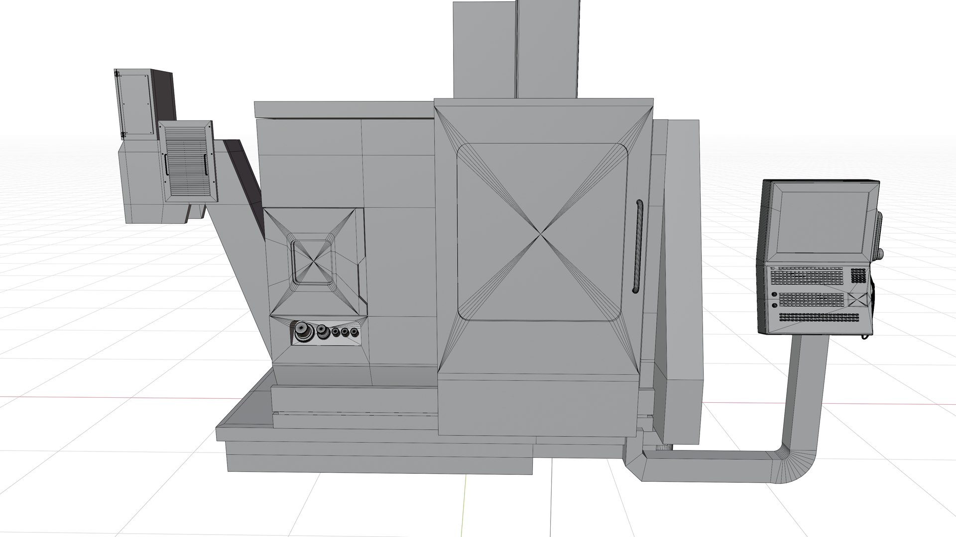 3D Industrial CNC Milling Machine Model - TurboSquid 2379921
