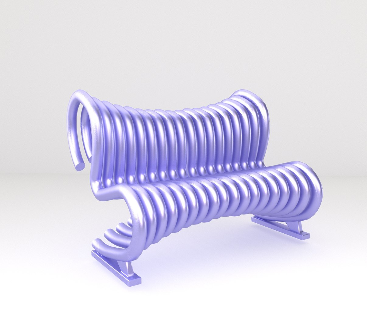 A Metal Bench 3D Model - TurboSquid 2203300