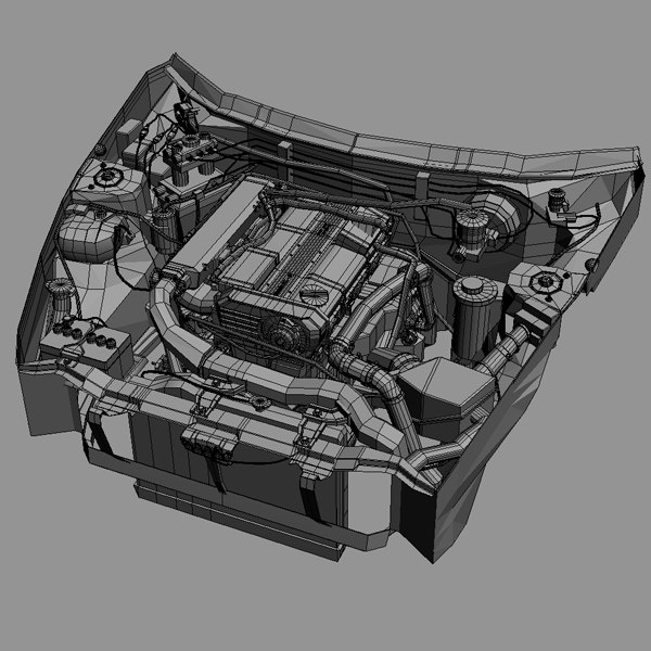 3d engine car model