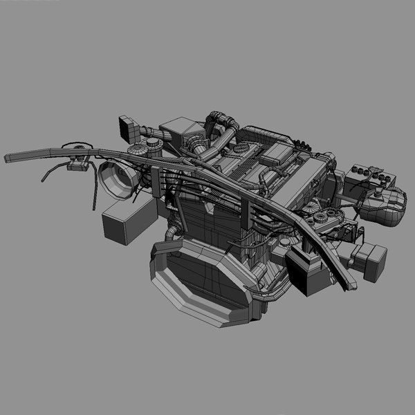 3d engine car model