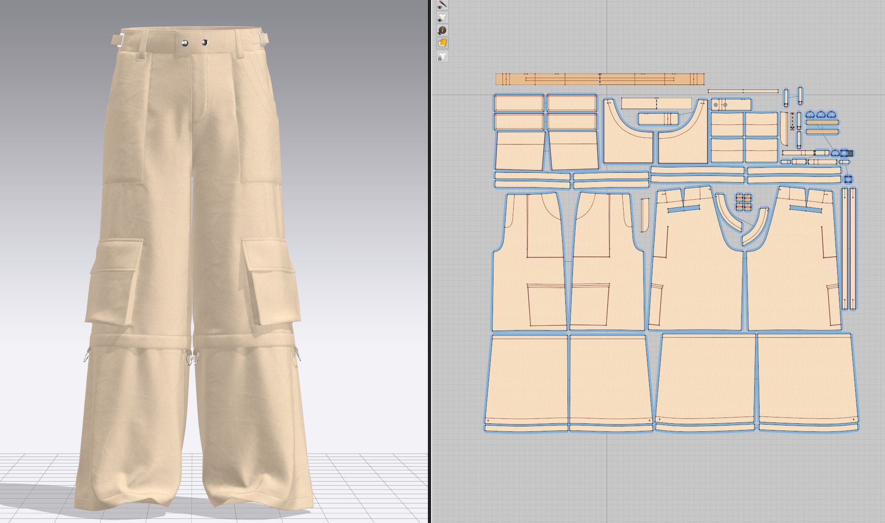 3D Unisex Oversized Pant 3D Model - TurboSquid 2087849