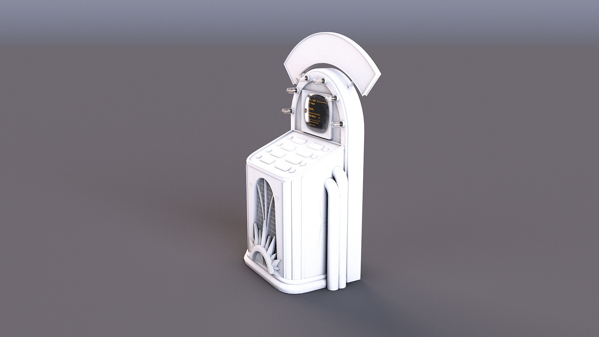 3D Model SteamPunk Ticket Booth - TurboSquid 2182059