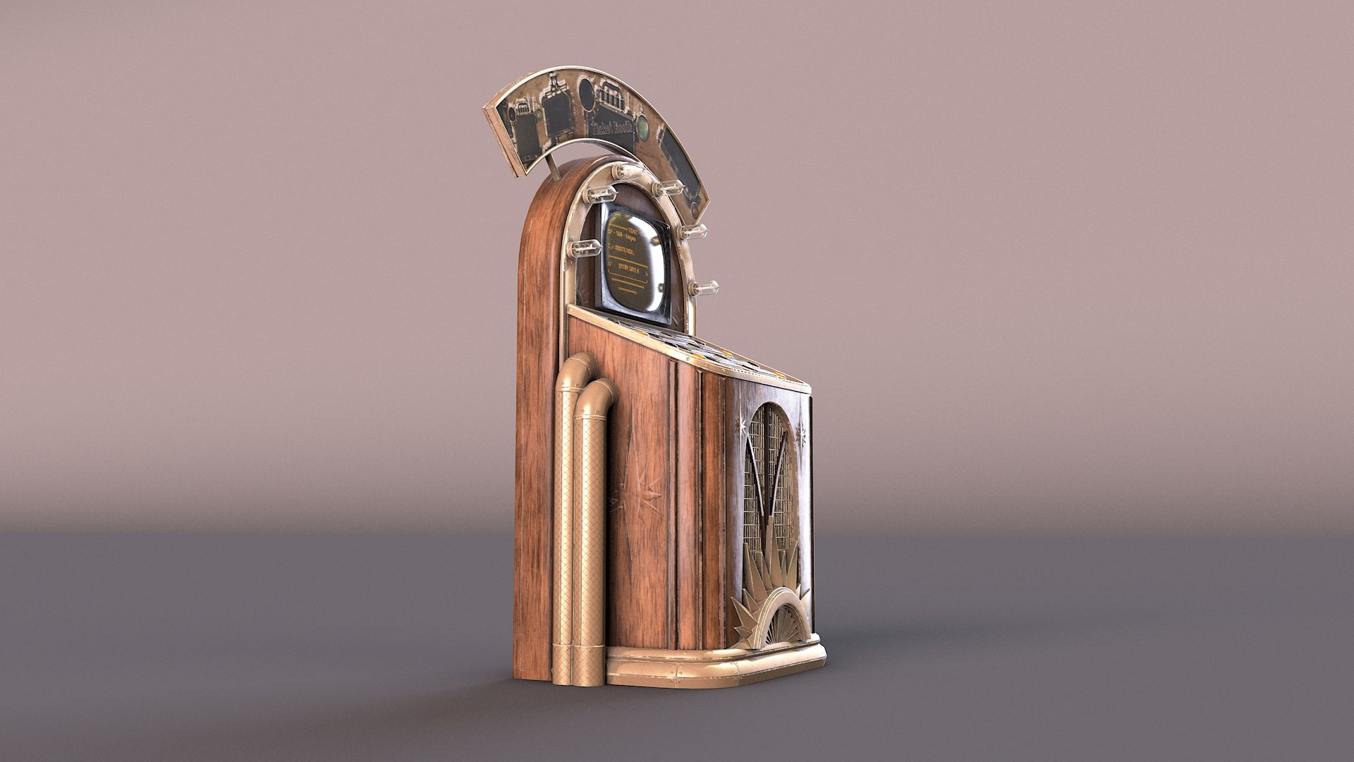 3D Model SteamPunk Ticket Booth - TurboSquid 2182059