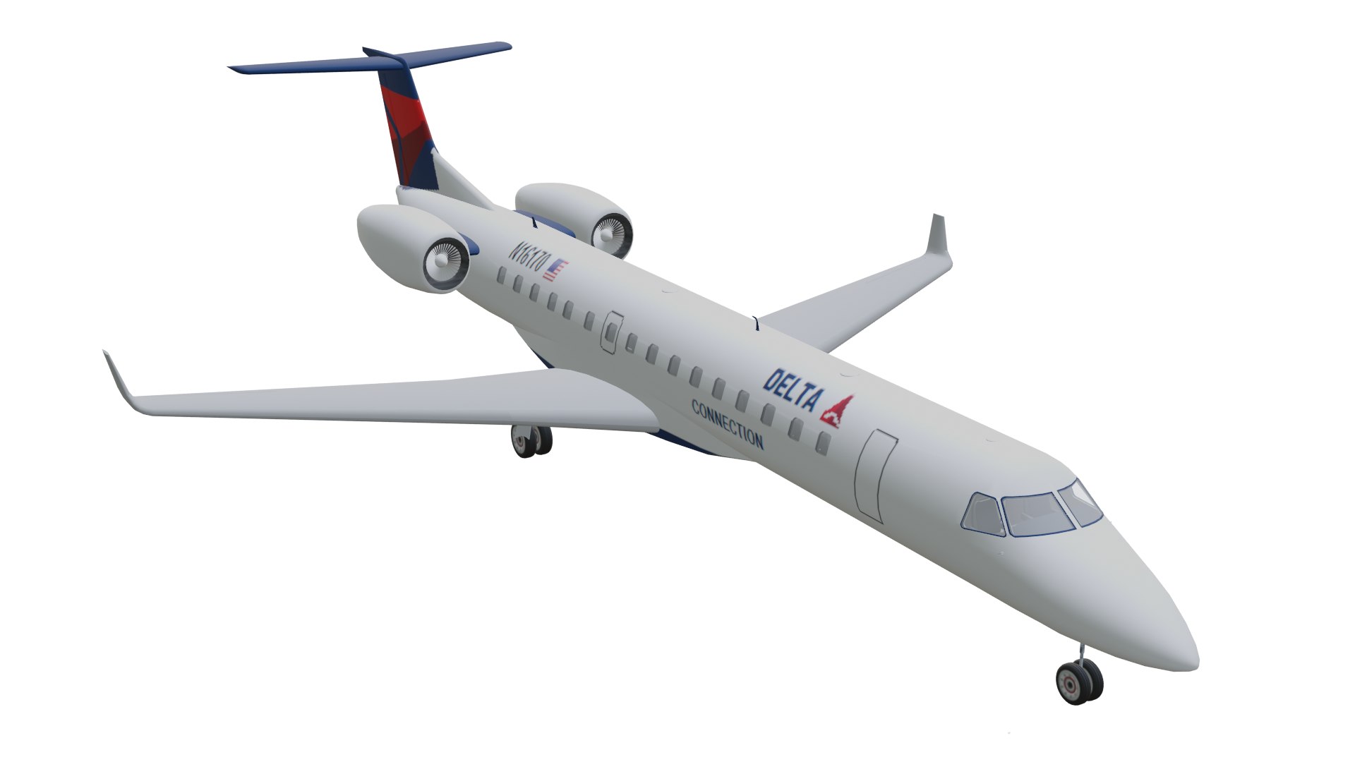 Embraer ERJ 145 3D - TurboSquid 2343436