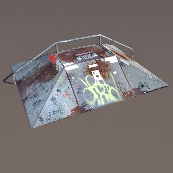 skate ramp modelled max