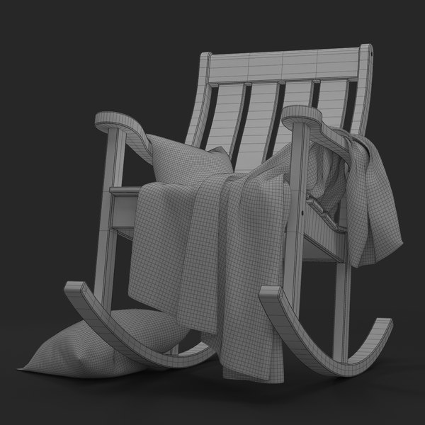 3d garden rocking chair model