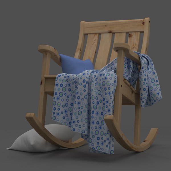 3d garden rocking chair model